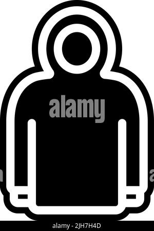 Pullover mit Kapuze Umriss Vektor-Symbol. Dünne Linie schwarzen ...