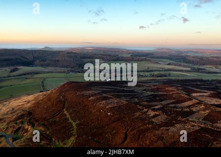 Blick auf Roseberry von Warren Moor, Kildale, North York Moors National ...