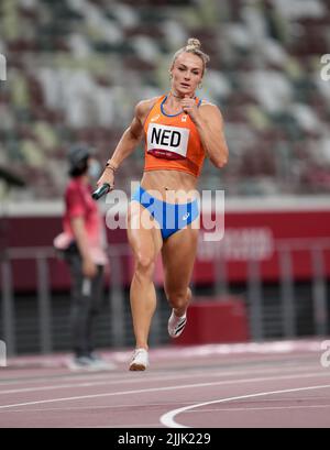 Lieke Klaver nimmt an der 4x400-Meter-Staffel bei den Olympischen ...
