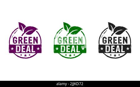 Green Deal Stempel-Symbole in wenigen Farbversionen. European Fit for ...