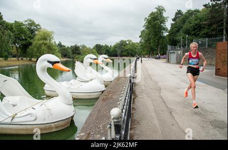 Sarah Webster (IOM) tritt am zweiten Tag der Commonwealth Games im ...