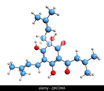 3D Bild der Skelettformel von Phloroglucinol - molekularchemische ...