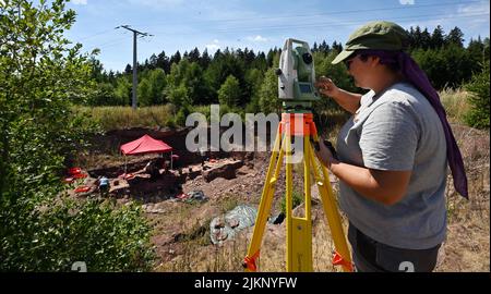 Tambach Dietharz, Deutschland. 02. August 2022. An der Fossilienstätte ...