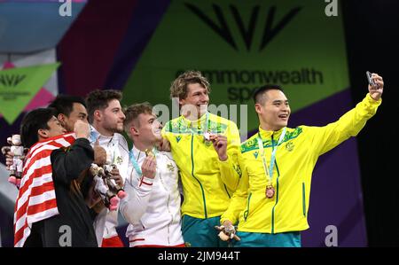 Anthony Harding und Jack Laugher aus England beim Men's Synchronized 3m ...