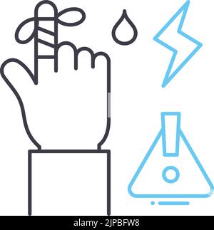 Piktogramm-Symbol für Unfall. Arbeitssicherheit, Vorsicht bei ...