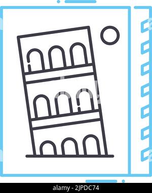 Städtebau-Symbol Bild Aufkleber Vektor Illustration Liniendesign Stock ...