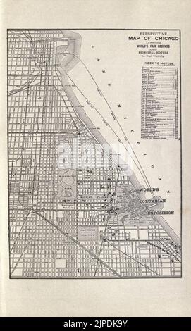 Diese Karte von der World's Columbian Exposition 1893 in Chicago zeigt ...
