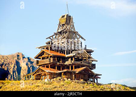 Das Smith Mansion im Wapiti Valley, Wyoming. Das einzigartige ...