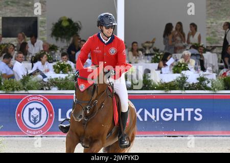 Samuel Hutton (London Knights), während der GCL am 3.. September 2022 ...
