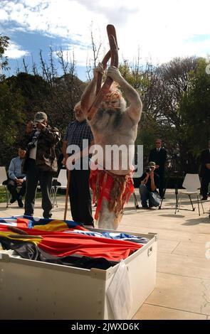 Aboriginal Ngarrindjeri elder Major Sumner from south Australia, in ...