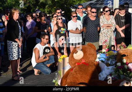 Am Australia Day, Brisbane, Mittwoch, 27. Januar 2021, wurden Menschen ...
