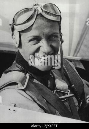 German woman pilot Hanna Reitsch has a laugh after her speech with ...