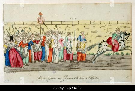 Französische revolutionäre Frauen marschieren zum Schloss von ...