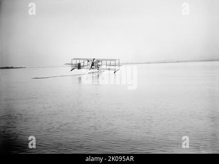 Leutnant Theodore G. Ellyson, U.S. Navy, Testing Seaplane on Potomac ...