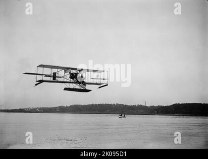 Leutnant Theodore G. Ellyson, U.S. Navy, Testing Seaplane on Potomac ...
