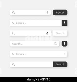 Verschiedene Vorlagen für Suchleiste. Internet-Browser-Engine mit ...