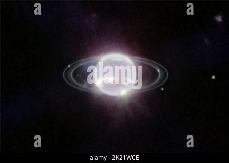21. September 2022: Der Planet Neptun und seine Ringe wurden vom Weltraumteleskop James Webb ...