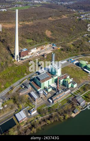 Luftaufnahme, Kraftwerk Cuno, Herdecke, Ruhrgebiet, Nordrhein-Westfalen ...