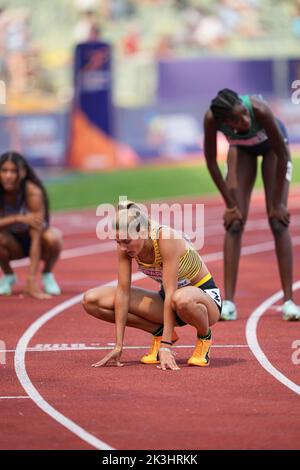 Alica Schmidt nimmt an den 400 Metern der Leichtathletik ...