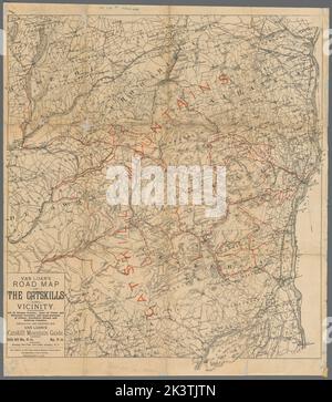 Karte der Catskill Mountains kartografisch. Karten. 1884 - 1884. Lionel ...