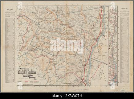 Karte der Catskill Mountains: Speziell für die West Shore Railroad ...