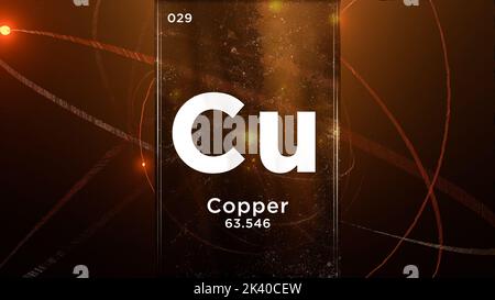 Kupfer chemische Element Periodensystem Wissenschaft Symbol ...
