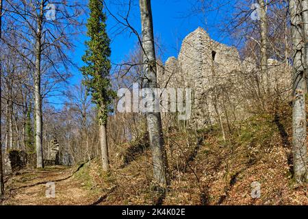Burgruine Hohenmelchingen im Zollernalb bei Melchingen, Burladingen ...
