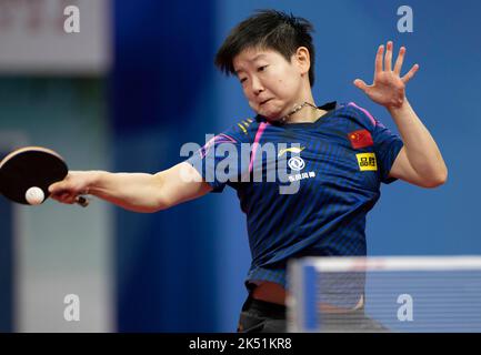 Sun Yingsha of China competes during women's singles final match ...