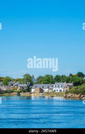 Frankreich, Morbihan, Belz, Ufer des Flusses Etel, Pointe de la Garenne ...