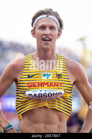 Sam Parsons aus Deutschland tritt am 21.. Juli 202 in den 5000m Läufen ...