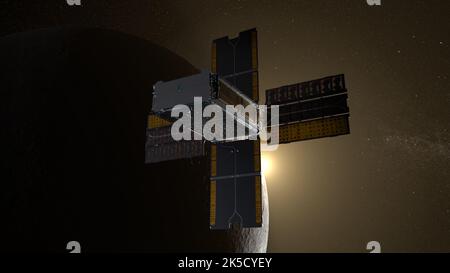 Die BioSentinel-Sonde tritt in eine Flugbahn des Mondes in eine ...