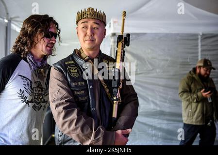 Pastor Sean Moon nimmt am Rod of Iron Freedom Festival Teil, einem Open ...