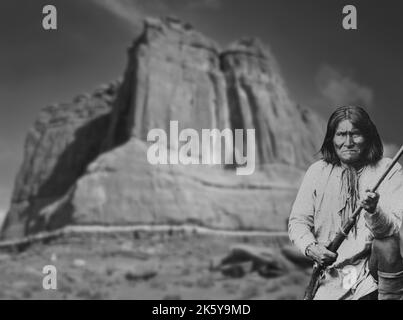 Geronimo war der berühmteste Apache-Chef und kämpfte über ...