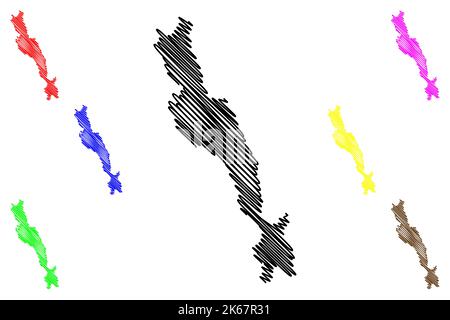 Possession Island (Republik Namibia) Karte Vektorgrafik, Scribble ...