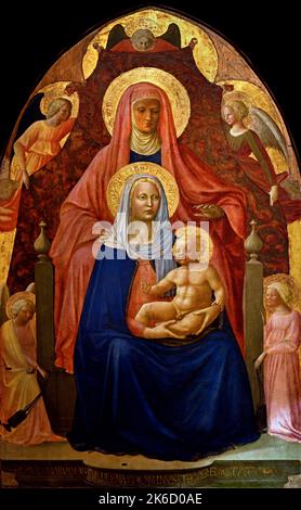 Sant’Anna Metterza (die Jungfrau Maria und das Christuskind mit der heiligen Anna, Mutter ...