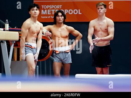 ROTTERDAM - Jermain Grünberg beim zweiten Qualifikationsspiel für die ...
