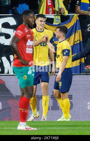 Ross Sykes von der Union feiert am Sonntag, dem 16. Oktober 2022 in ...