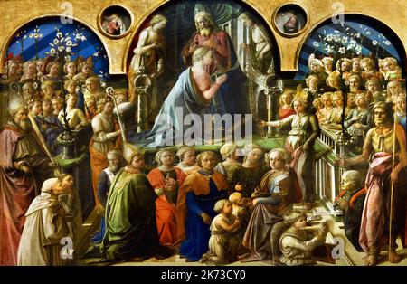 Die Krönung der Jungfrau - Incoronazione della Vergine - die Krönung der Jungfrau' 1432 von der ...