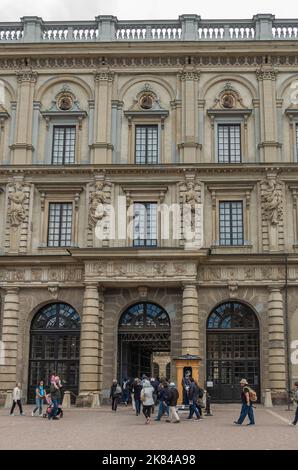 Schweden, Stockholm - 16. Juli 2022: Gamla Stan, monumentale berühmte ...