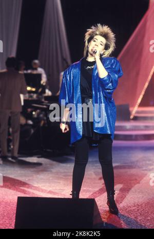 Oslo 19870228. Der Norwegische Melodi Grand Prix ist held in NRK's ...