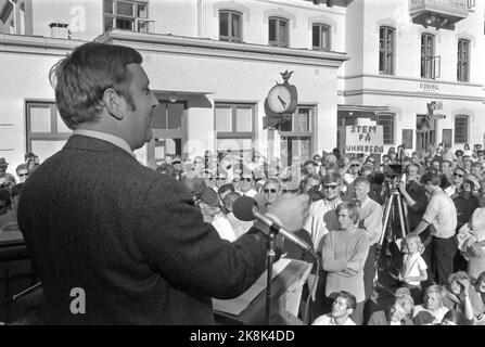 Oslo - Lillehammer, September 1969. Wahlkampf auf Skinner - vgs wählte ...