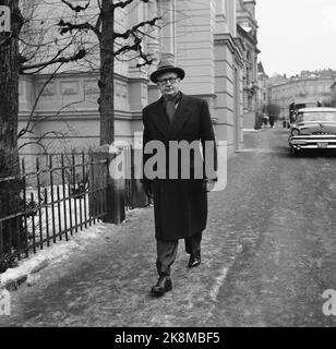 Oslo 14. März 1959. Außenminister Halvard lange war für den Beitritt ...