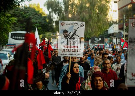 Gaza City, 24. Oktober 2022. Die Volksfront zur Befreiung Palästinas ...