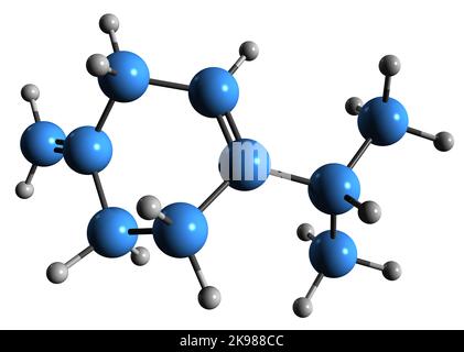3D Bild der Skelettformel von A-Terpinen - molekularchemische Struktur ...