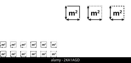 Quadratmetersymbol. m2 Zeichen. Flache Fläche in Quadratmetern. Symbol ...