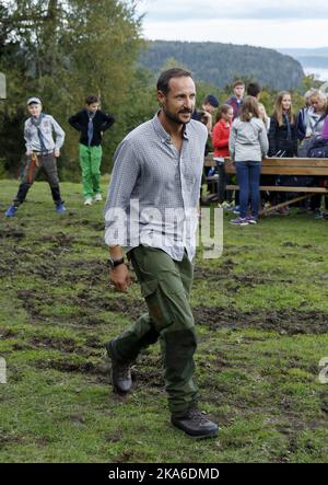 Asker, Norwegen 20150907. Kronprinz Haakon und Prinzessin Ingrid ...