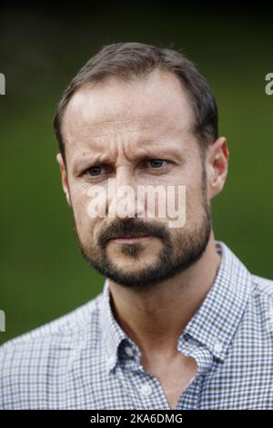 Asker, Norwegen 20150907. Kronprinz Haakon und Prinzessin Ingrid ...