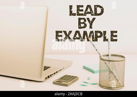 Konzeptionelle Darstellung mit gutem Beispiel vorangehen ...