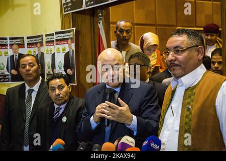 Der hoffnungsvolle ägyptische Präsident Moussa Mostafa Moussa spricht ...