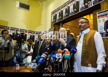 Der hoffnungsvolle ägyptische Präsident Moussa Mostafa Moussa spricht ...